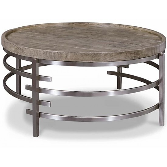 T681-8 - Zinelli Table Basse Ronde - Gris par Ashley Furniture