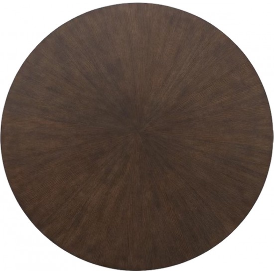 T185-8 - Brazburn Table de Cocktail Ronde - Brun Foncé/Or par Ashley ...