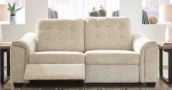 4370147 - 2 Seats Power Reclining Sofa - Sandstone