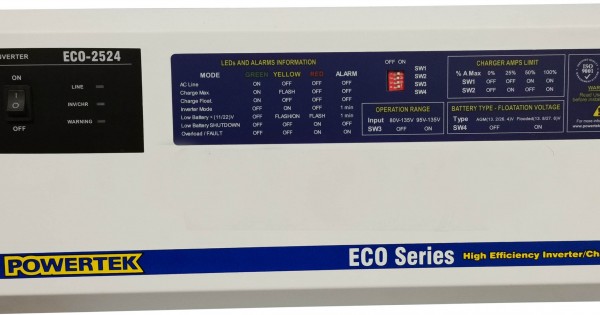 ECO-2524 - Onduleur Automatique 2500 Watts 24VDC 60HZ Powertek