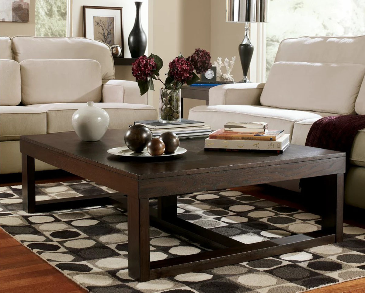Watson Rectangular Coffee Table – Dark Brown by Ashley Furnitures ...